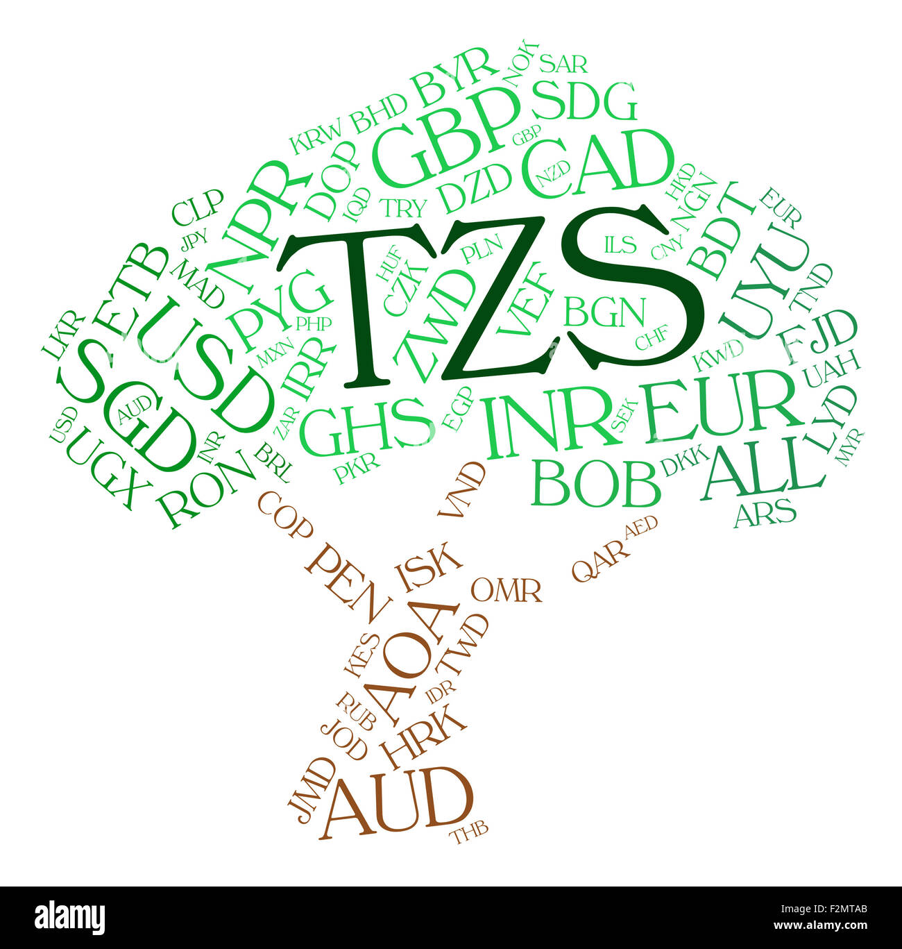 Tzs Currency Indicating Tanzanian Shillings And Banknotes Stock Photo ...