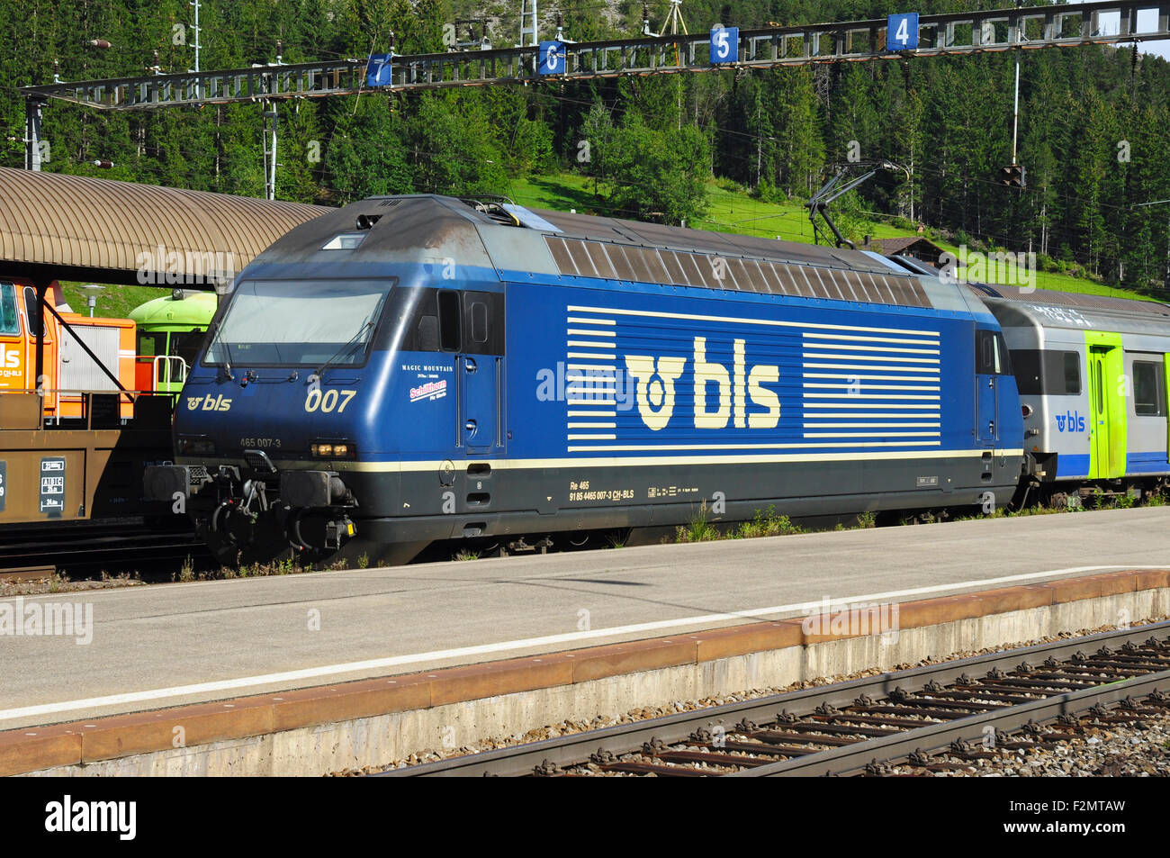 Class Re 465 at Kandersteg station, Switzerland Stock Photo - Alamy