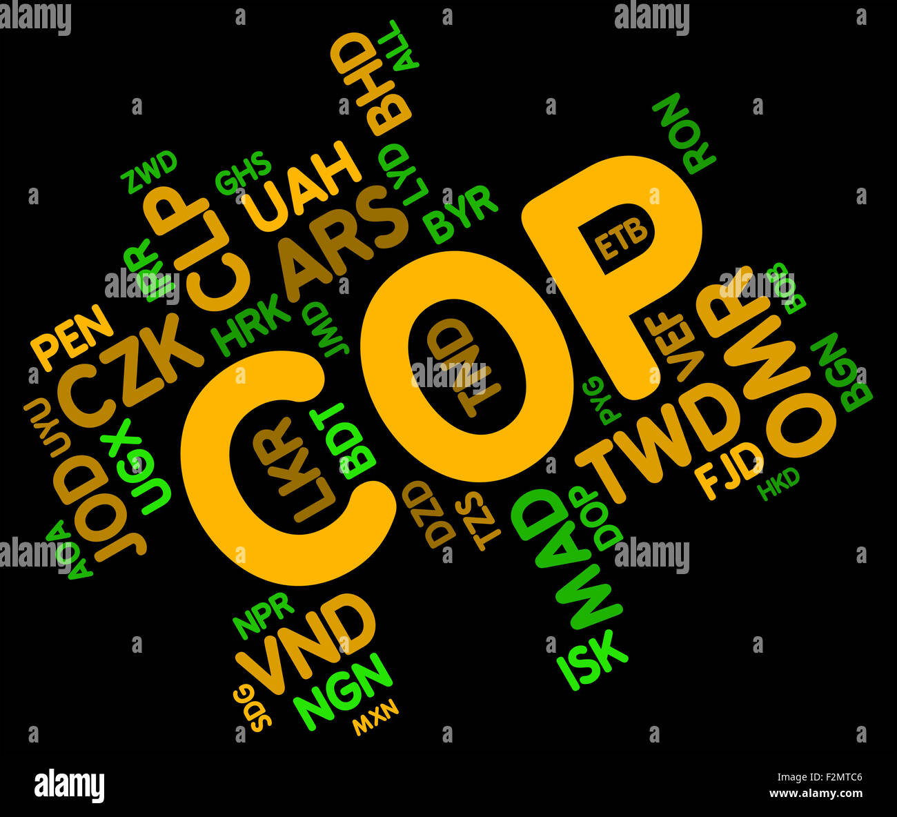 Cop Currency Representing Forex Trading And Colombian Stock Photo - Alamy