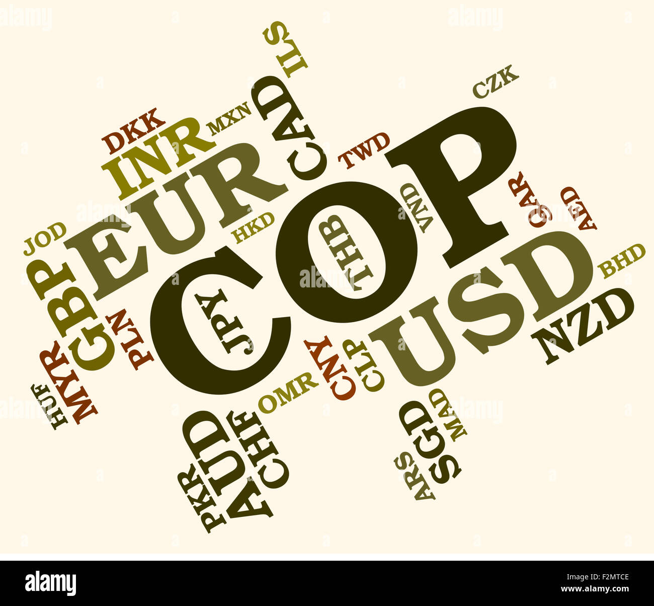 Cop Currency Showing Colombian Pesos And Currencies Stock Photo - Alamy