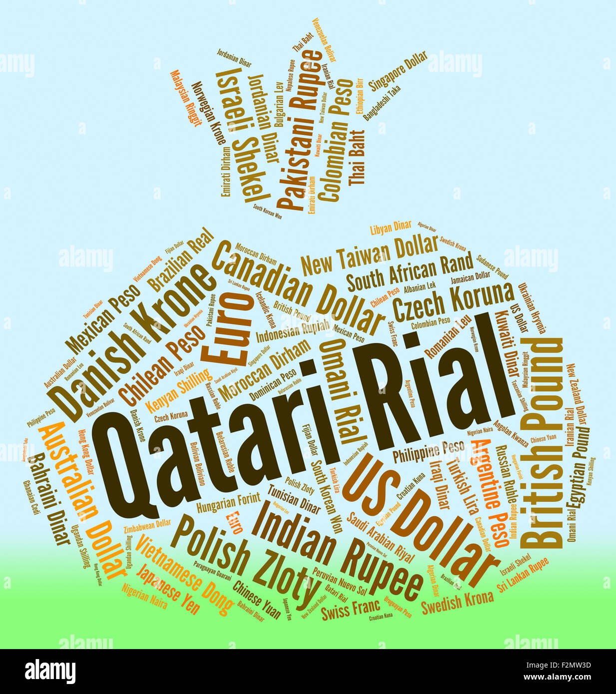 Qatari Rial Showing Forex Trading And Fx Stock Photo - Alamy