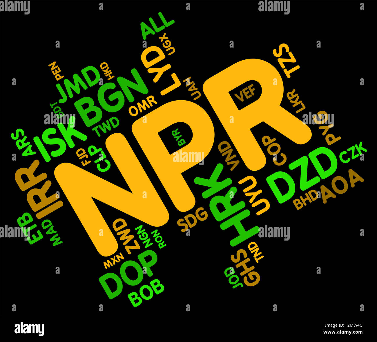 Npr Currency Showing Nepalese Rupee And Banknotes Stock Photo - Alamy