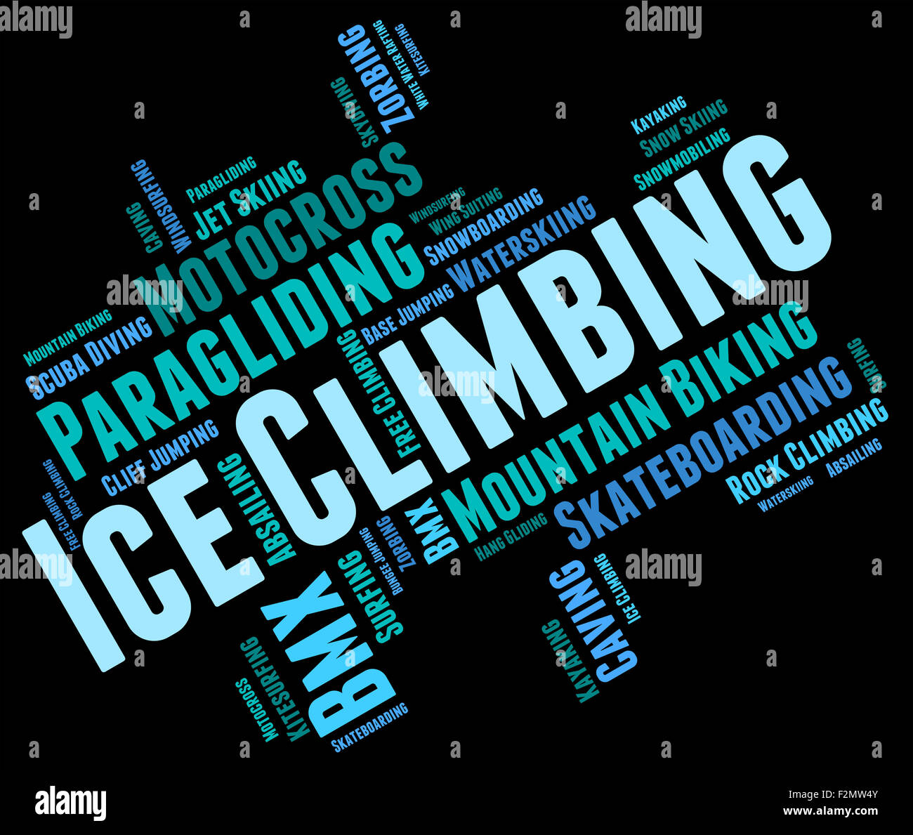 Ice Climbing Indicating Text Ice-Climber And Mountaineering Stock Photo ...