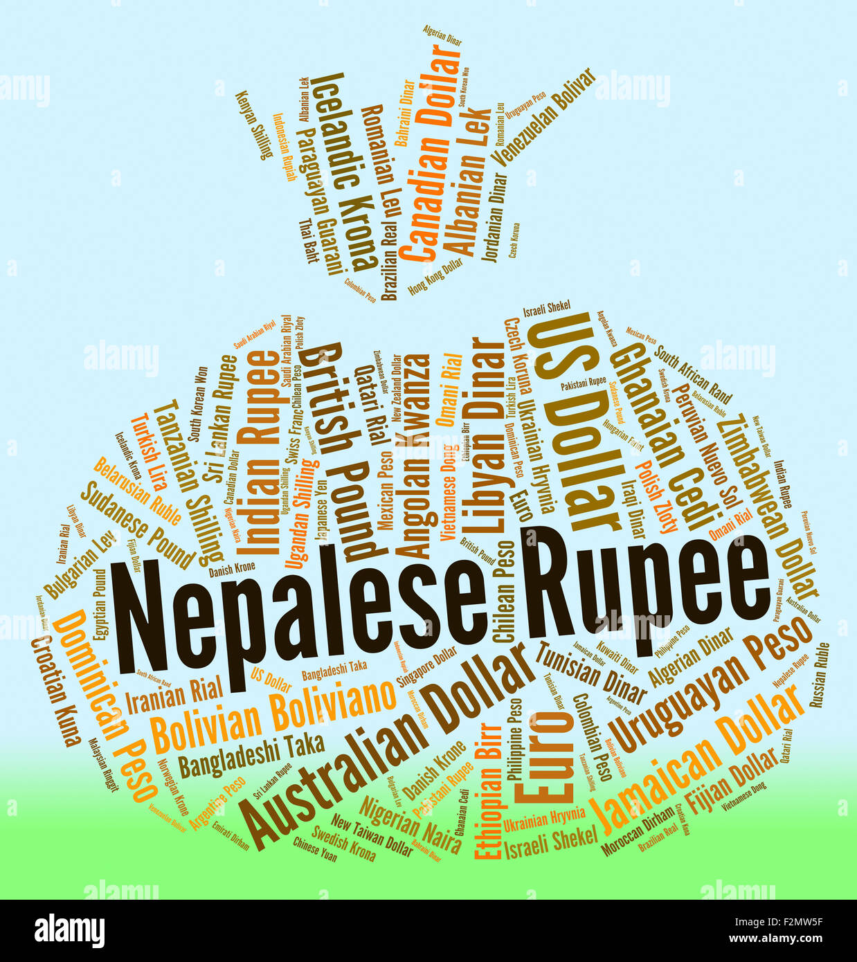 Nepalese Rupee Representing Currency Exchange And Banknote Stock Photo ...