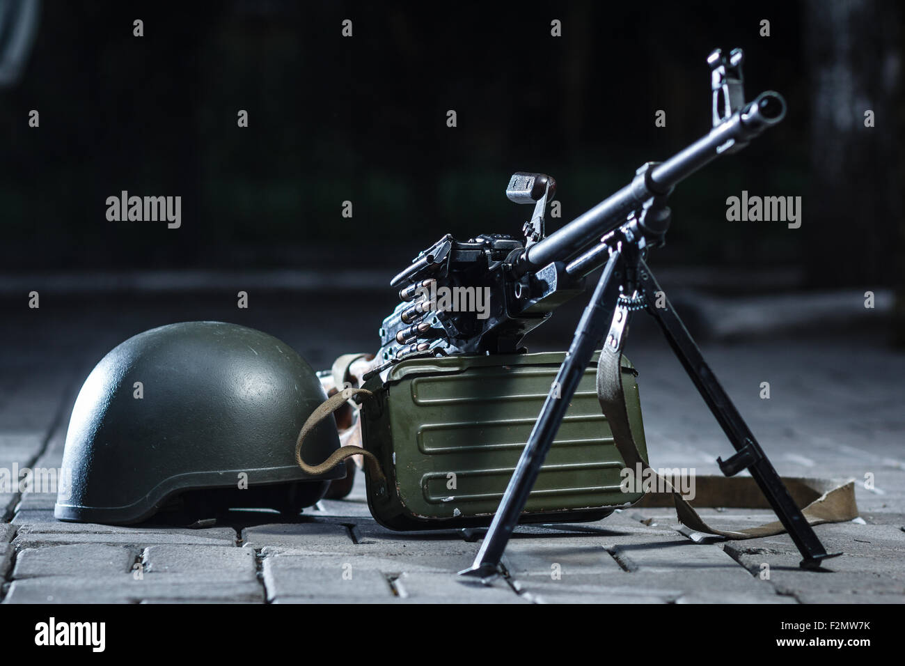 PKM on the ground Stock Photo - Alamy