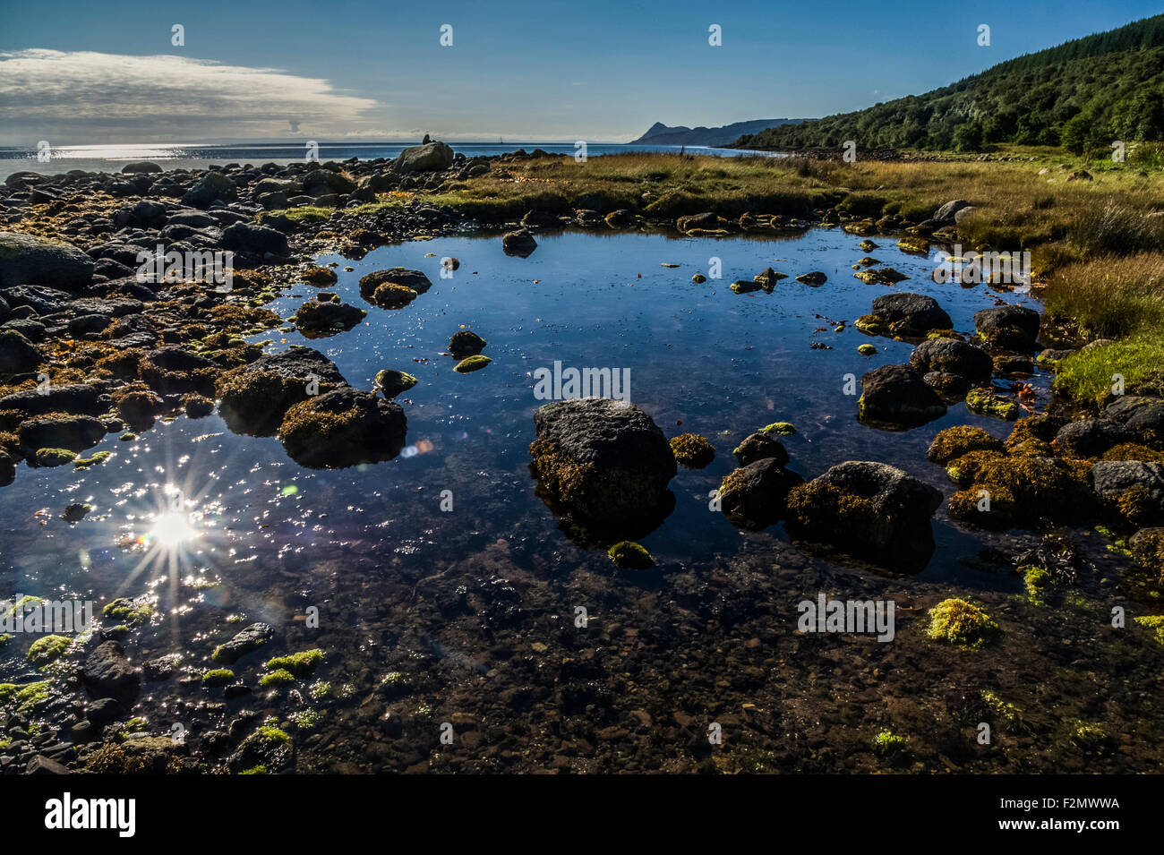 Coastal scenery on the Isle of Arran near Sannox Stock Photo - Alamy