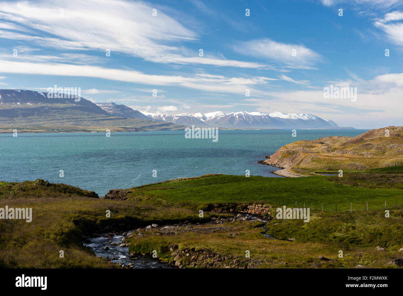 Landscape in Akureyri Stock Photo - Alamy