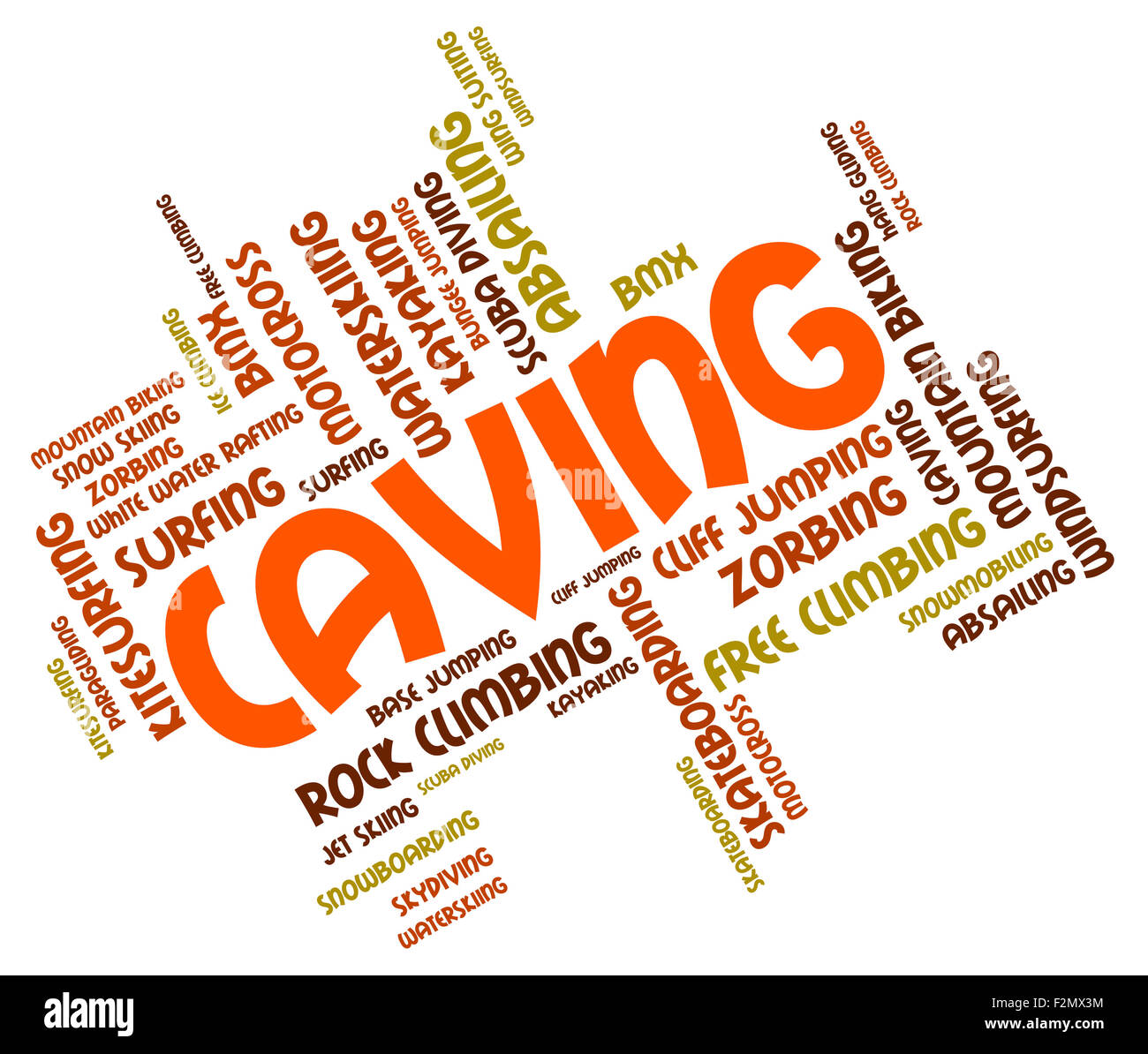Caving Words Indicating Cave Climbing And Exploring Stock Photo - Alamy