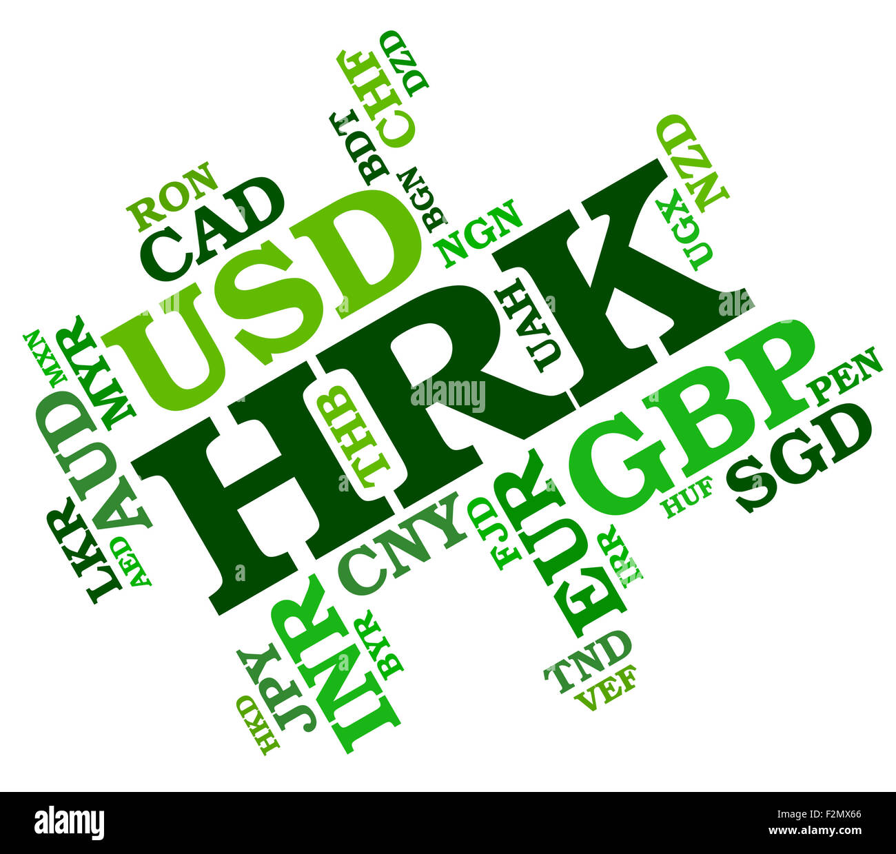 Hrk Currency Representing Croatia Kuna And Word Stock Photo - Alamy