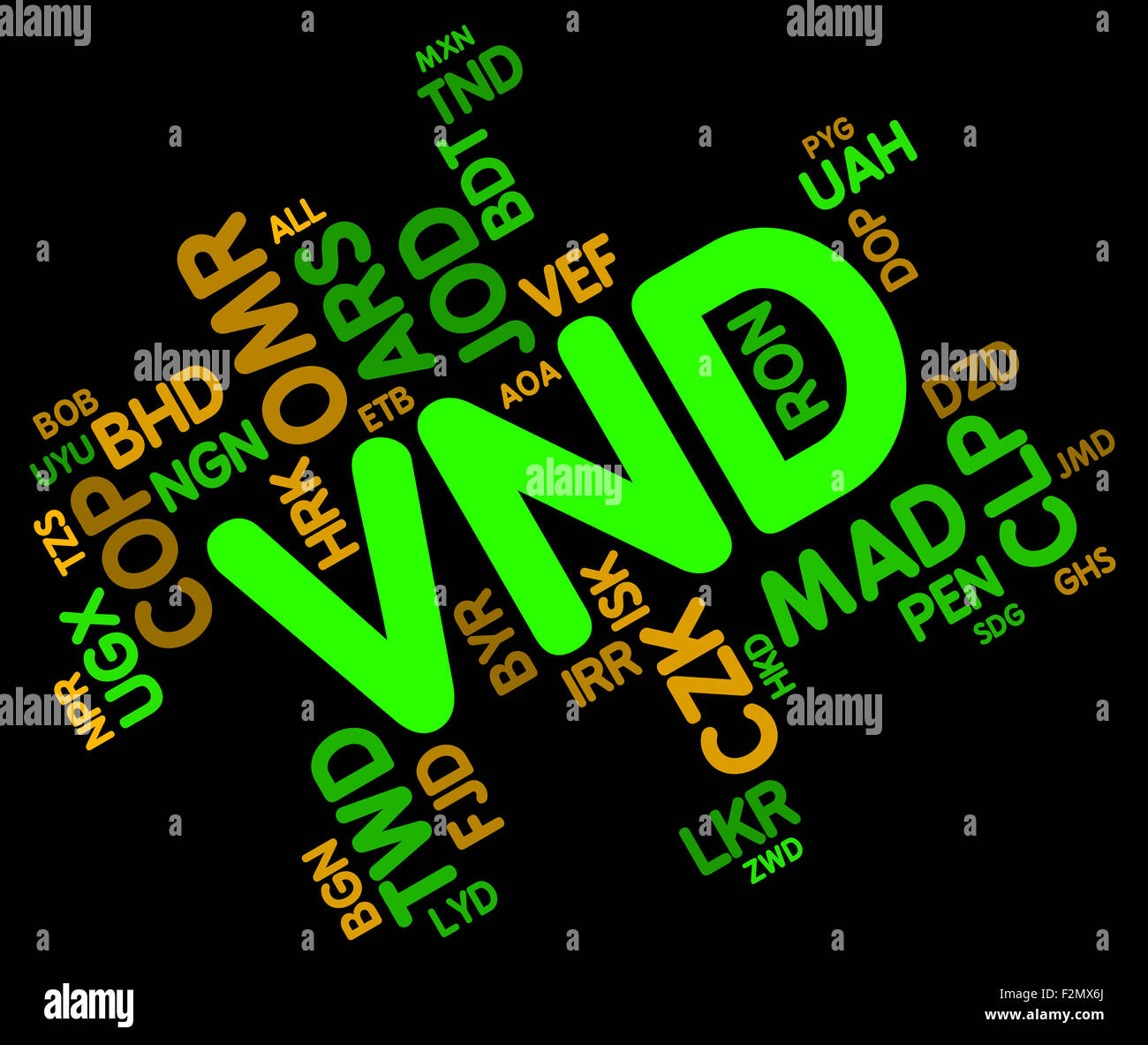 Vnd Currency Showing Worldwide Trading And Forex Stock Photo - Alamy