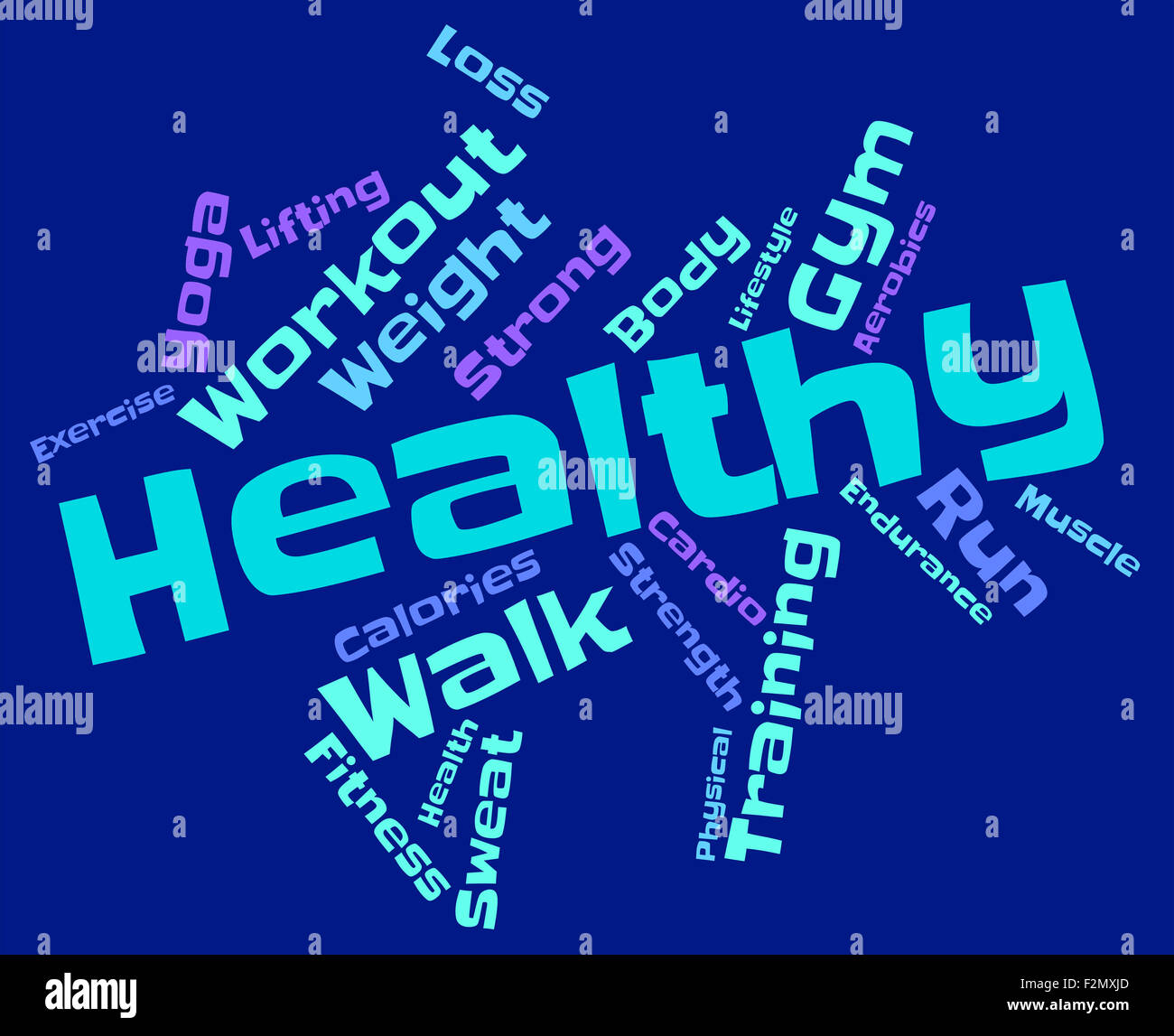 Health Words Representing Preventive Medicine And Text Stock Photo - Alamy