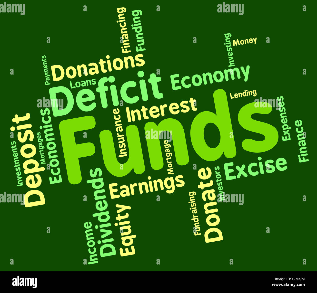 Funds Word Indicating Stock Market And Finance Stock Photo - Alamy