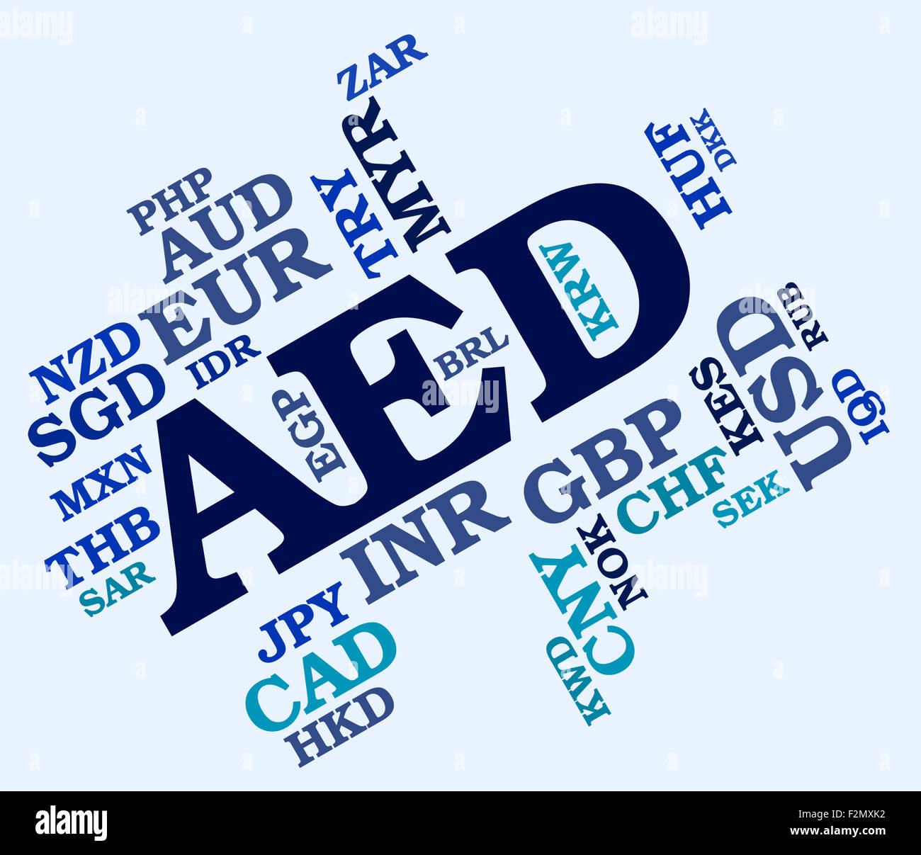 Aed Currency Indicating United Arab Emirates And Forex Trading Stock ...