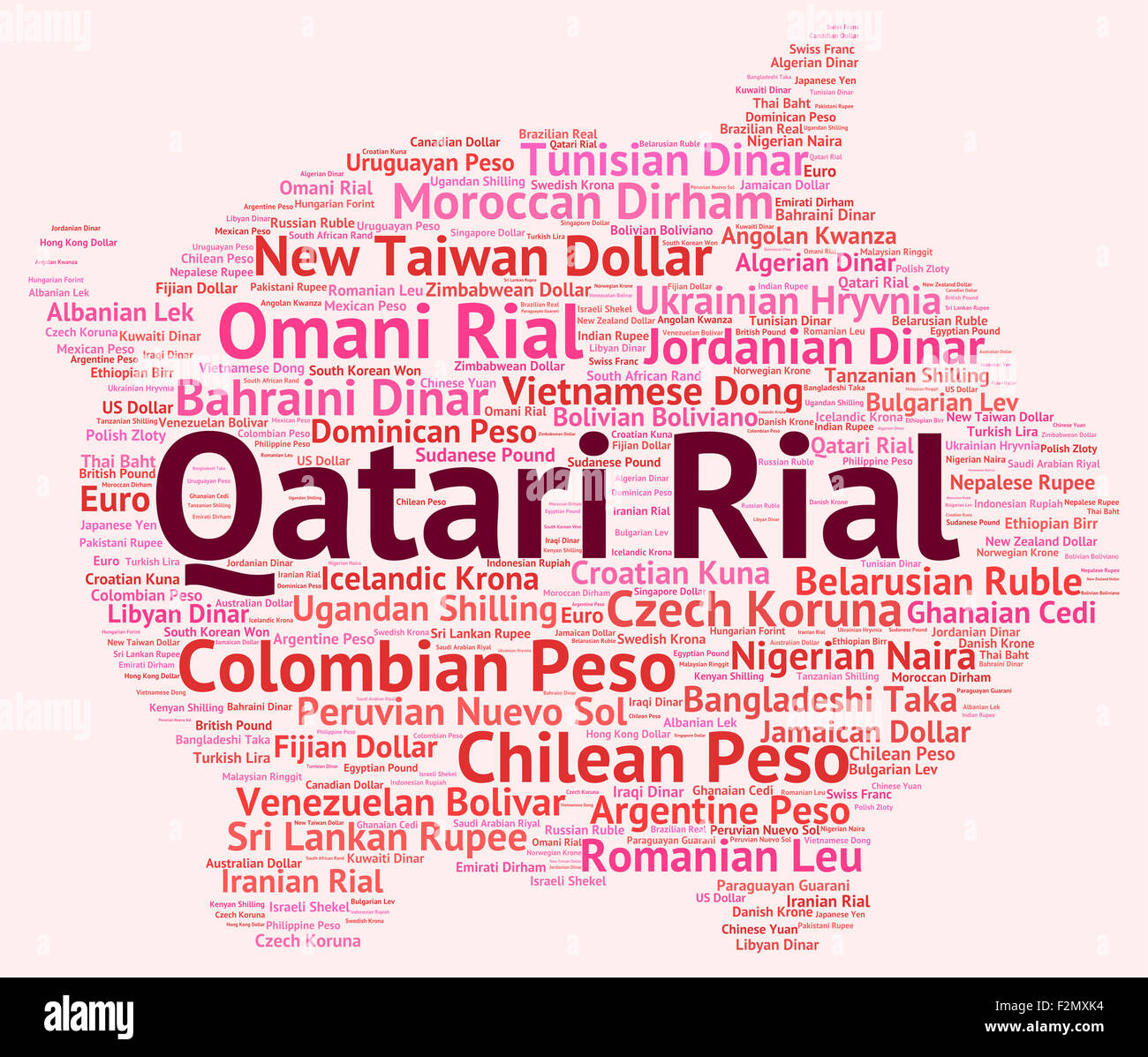 Qatari Rial Representing Exchange Rate And Market Stock Photo - Alamy