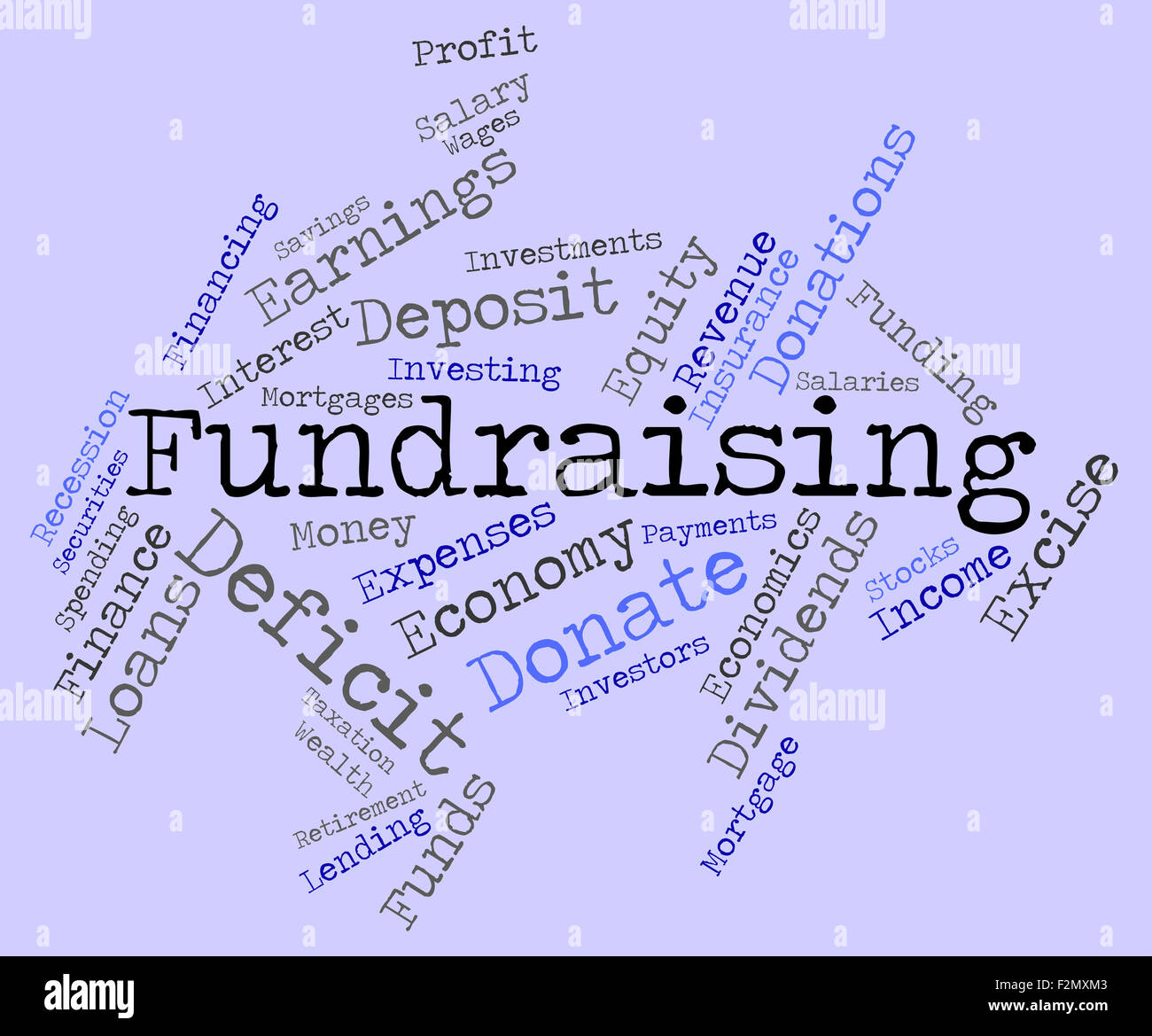 Fundraising Word Meaning Contributions Fundraises And Wordcloud Stock ...