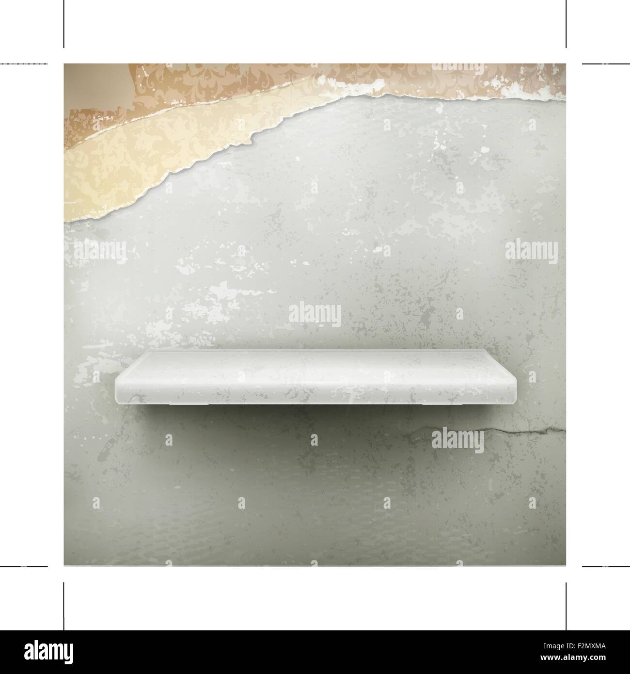 Empty shelf, vector vintage background Stock Vector Image & Art - Alamy