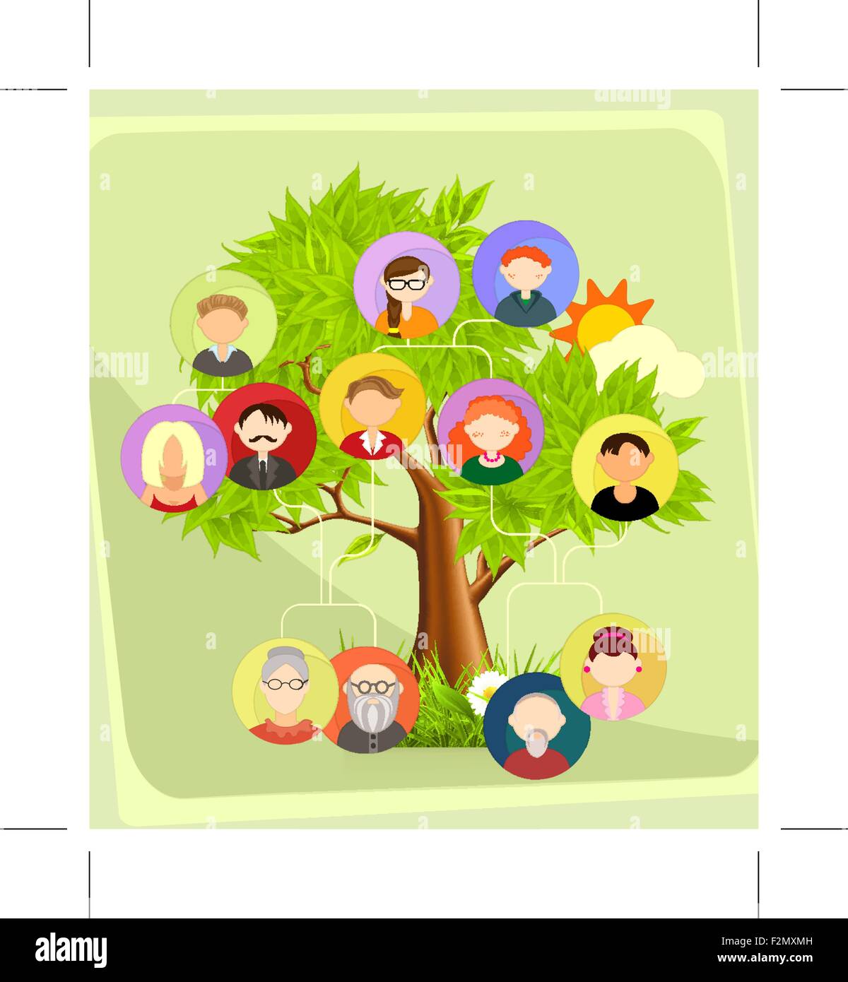 Family tree, vector illustration Stock Vector Image & Art - Alamy