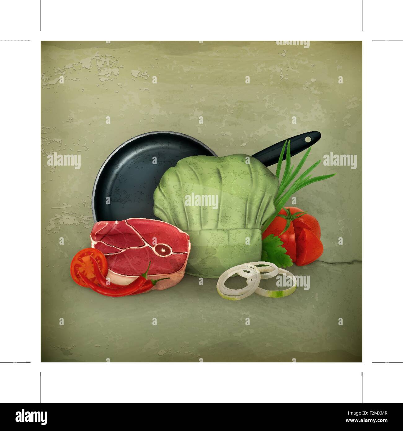 Gourmet food vintage style Stock Vector Images - Alamy