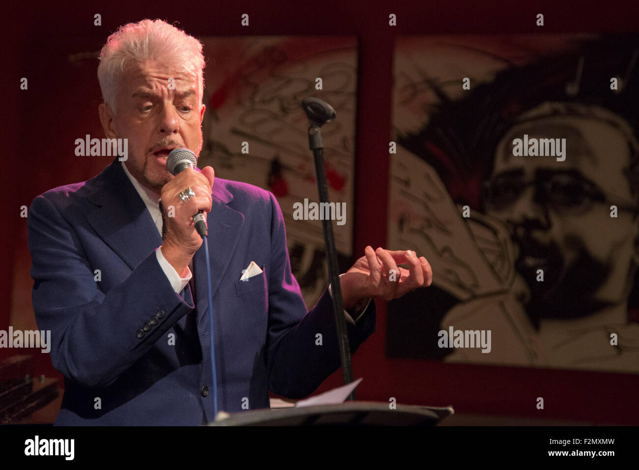 London, UK. 9 September 2015. Nicky Haslam performs on stage for the "I ...