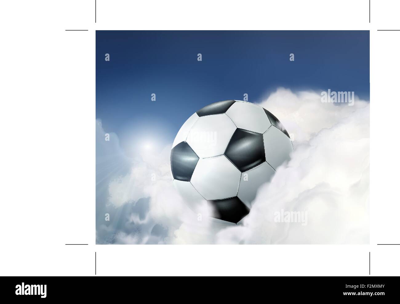 Football in the clouds vector illustration Stock Vector Image & Art - Alamy