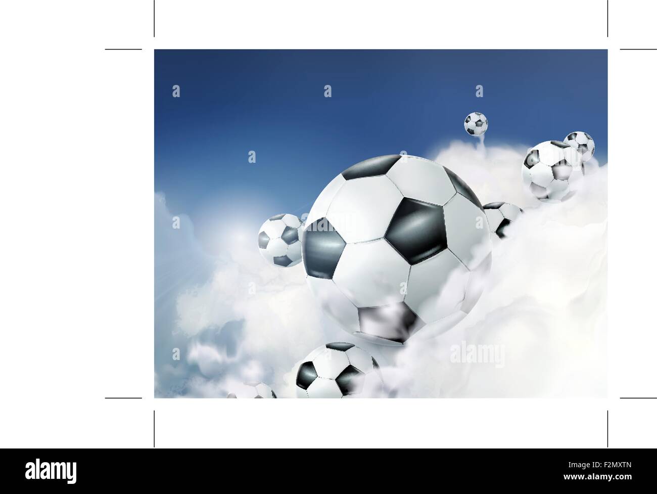 Football in the clouds vector illustration Stock Vector Image & Art - Alamy