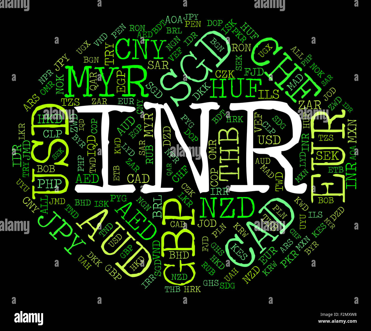 Inr Currency Indicating Exchange Rate And Coin Stock Photo - Alamy