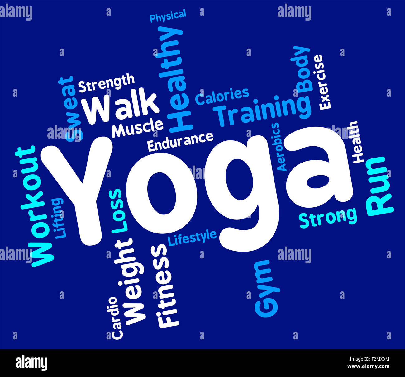 Yoga Word Indicating Text Poses And Body Stock Photo - Alamy
