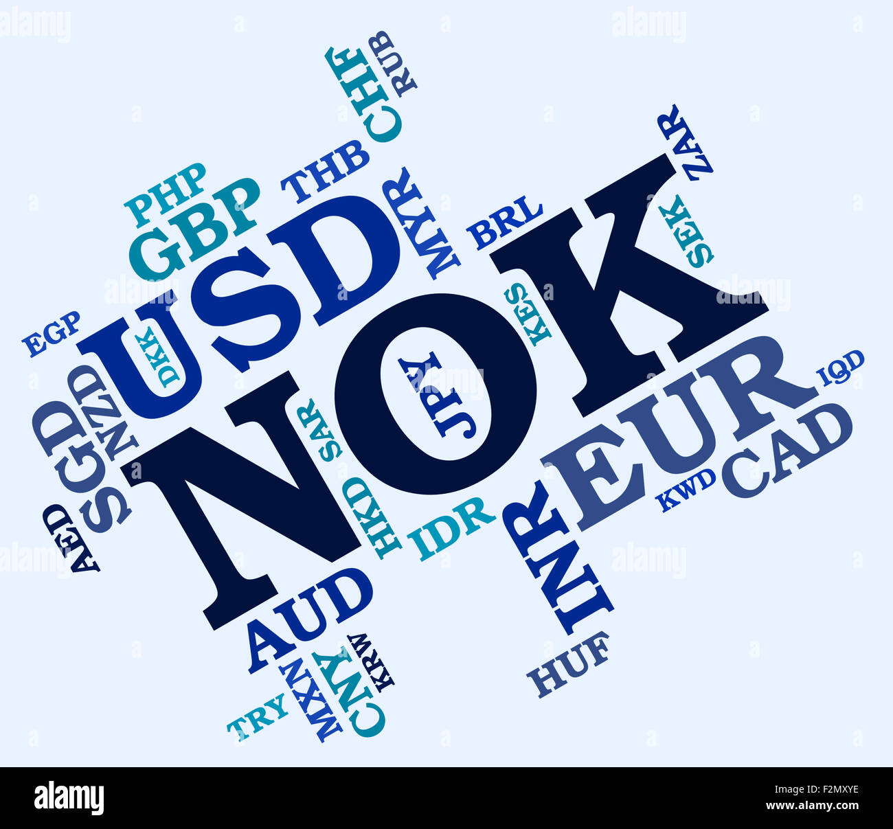 Nok Currency Representing Norwegian Krones And Word Stock Photo - Alamy