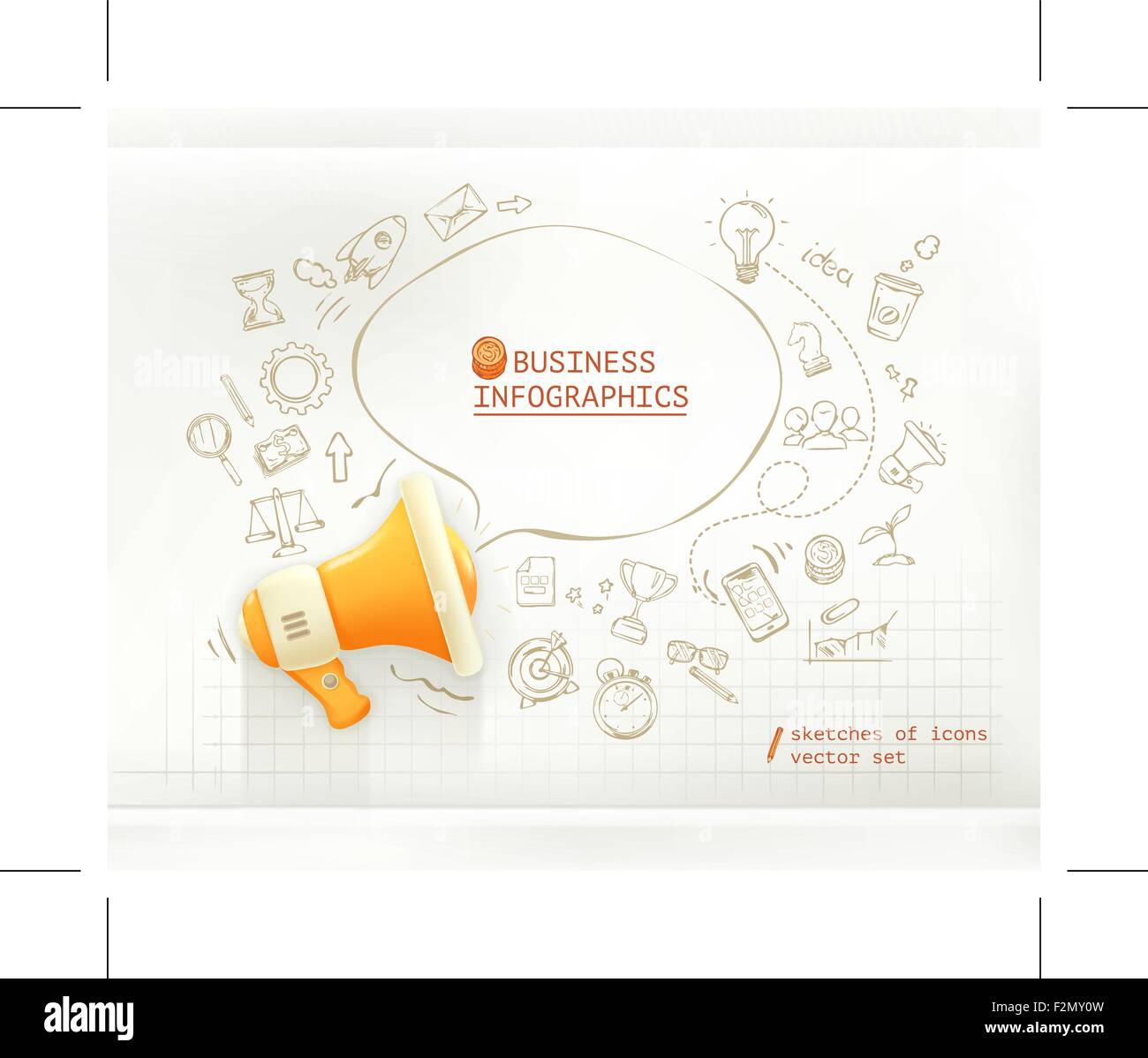 Marketing and promotion, business infographics vector set Stock Vector ...