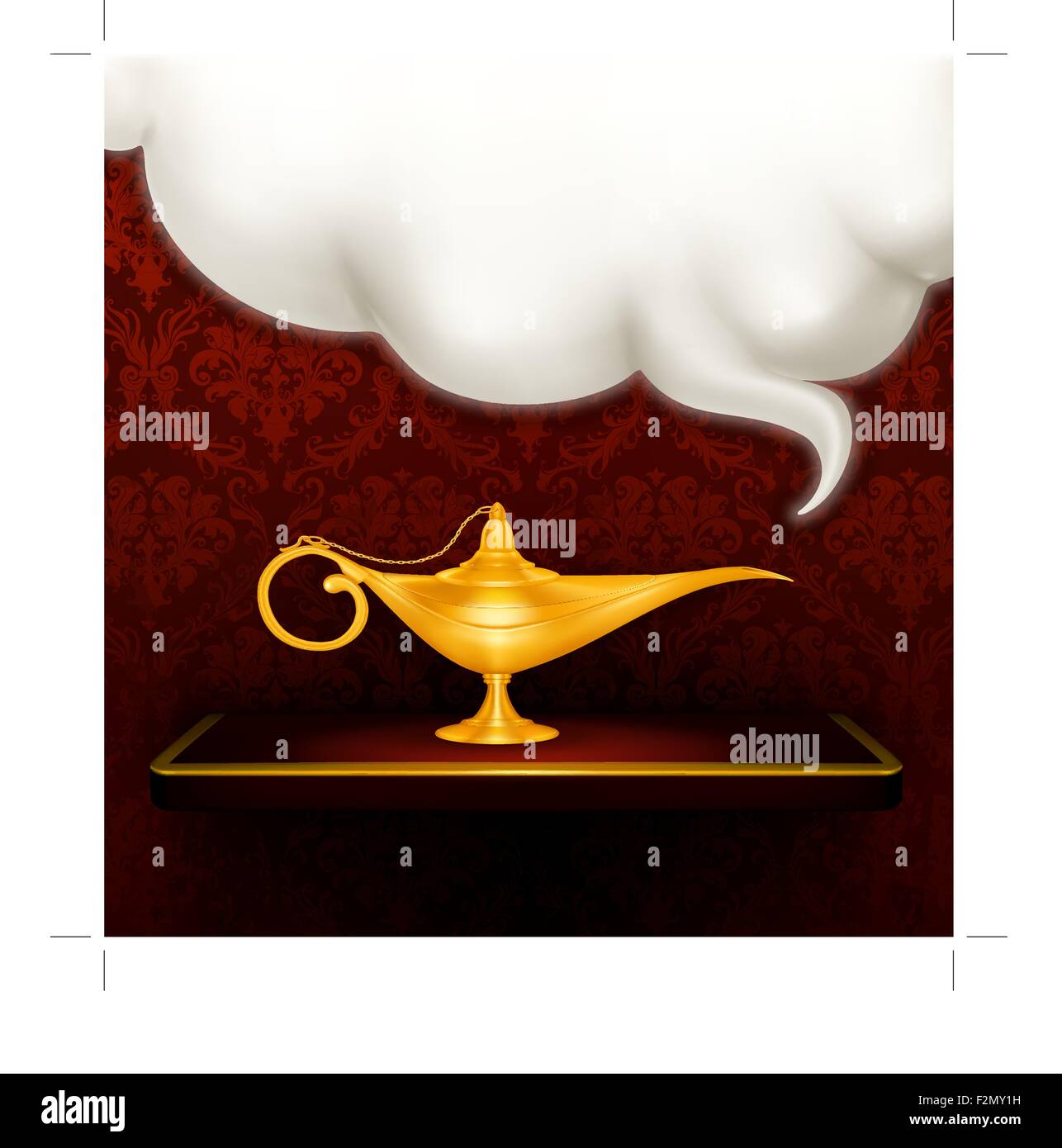 Aladdin lamp smoke Stock Vector Images - Alamy