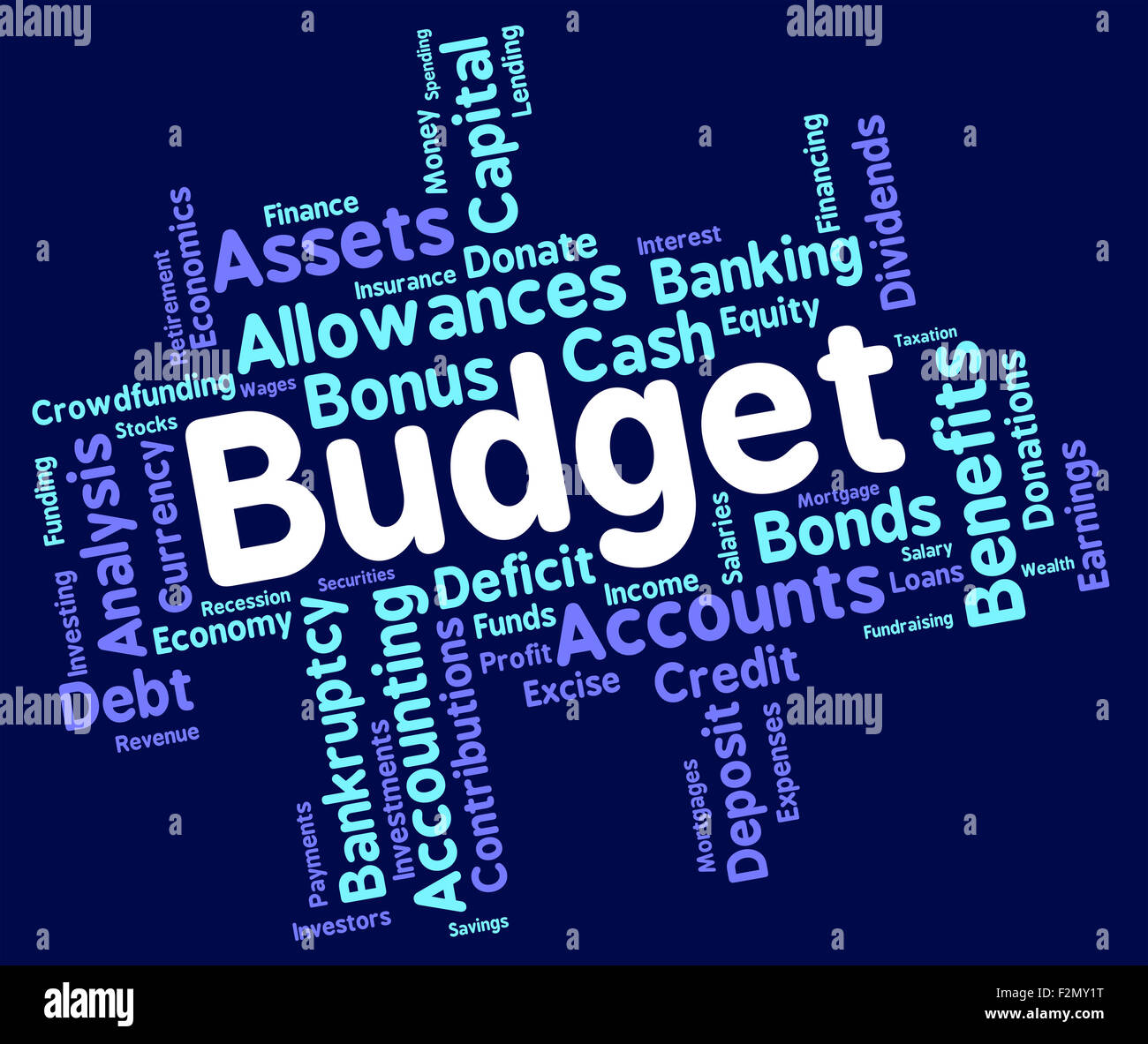 Budget Words Representing Budgets Financial And Accountant Stock Photo ...