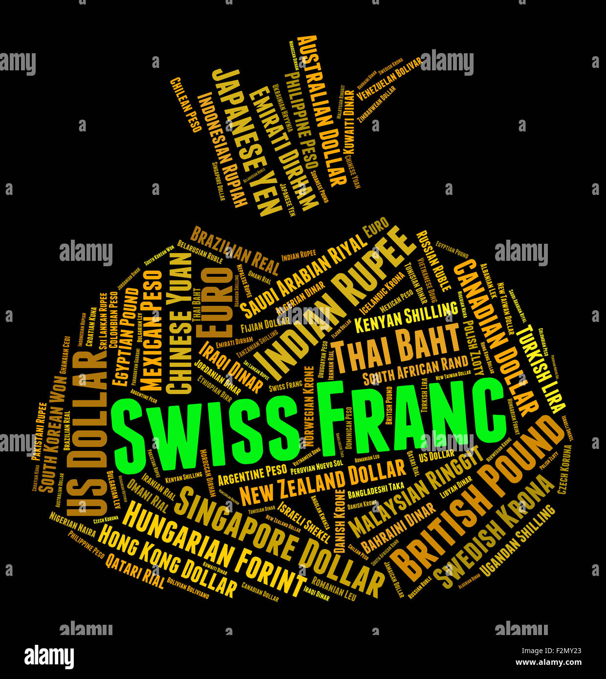 Swiss Franc Showing Currency Exchange And Currencies Stock Photo - Alamy