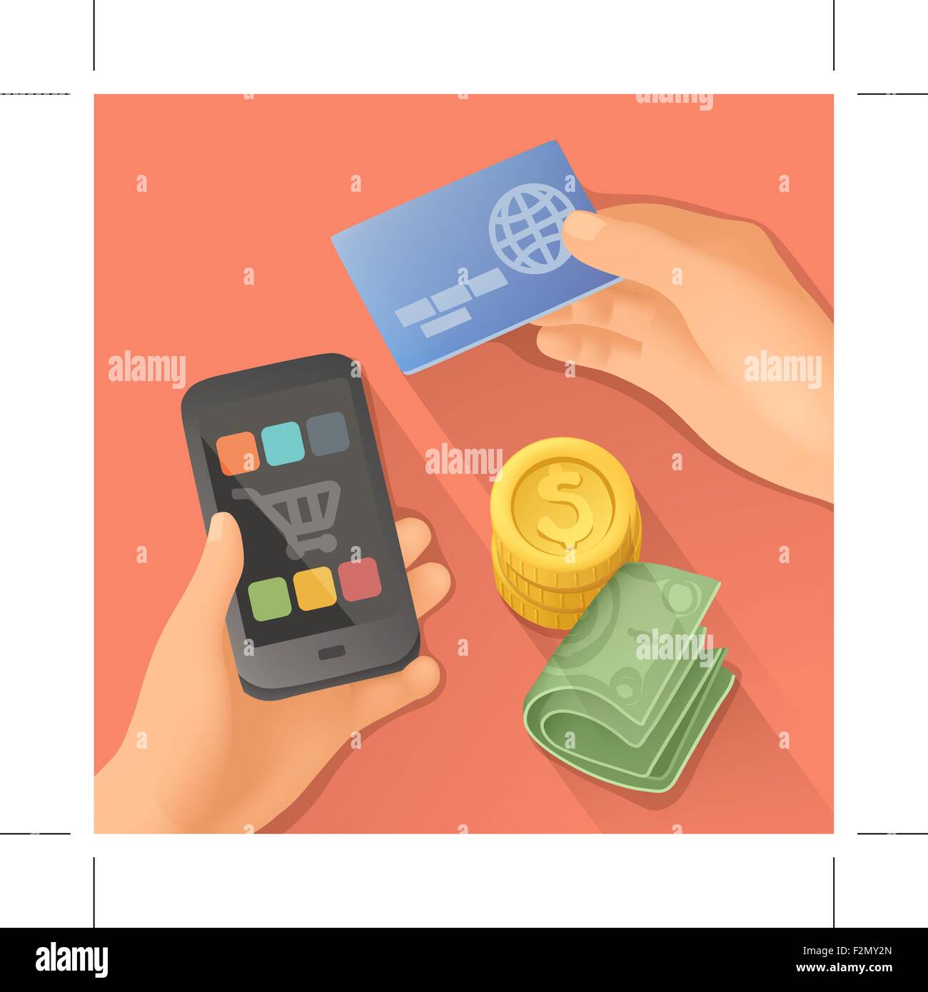 Payments, flat design vector illustration Stock Vector Image & Art - Alamy
