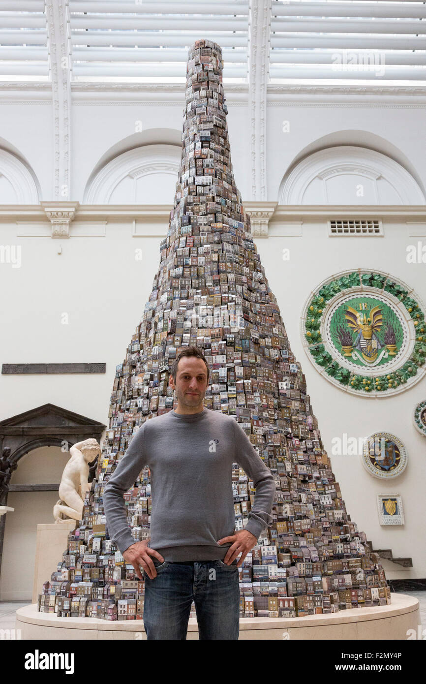 London, UK. 8 September 2015. Pictured: artist Barnaby Barford. Barnaby ...