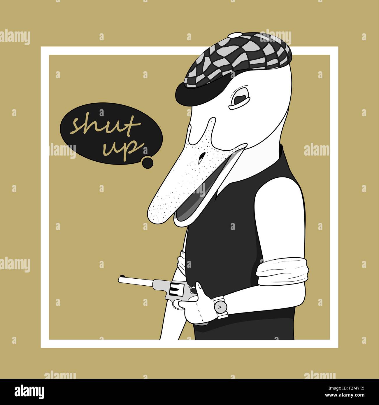 Goose bandit dressed up in retro style Stock Vector Image & Art - Alamy