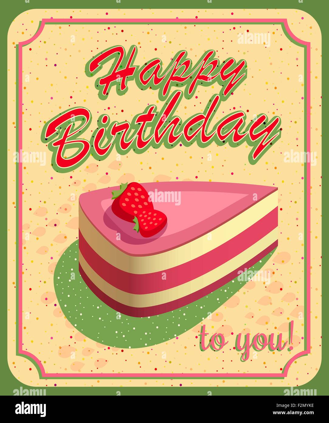 Vector happy birthday card Stock Vector Image & Art - Alamy