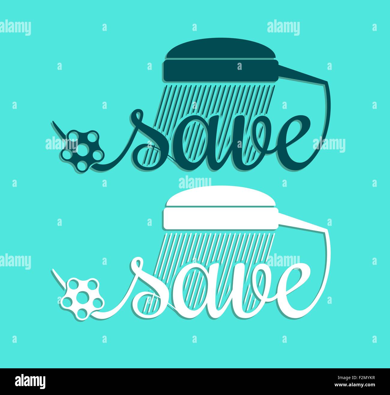Minimal style save water symbol template. Vector Stock Vector Image ...