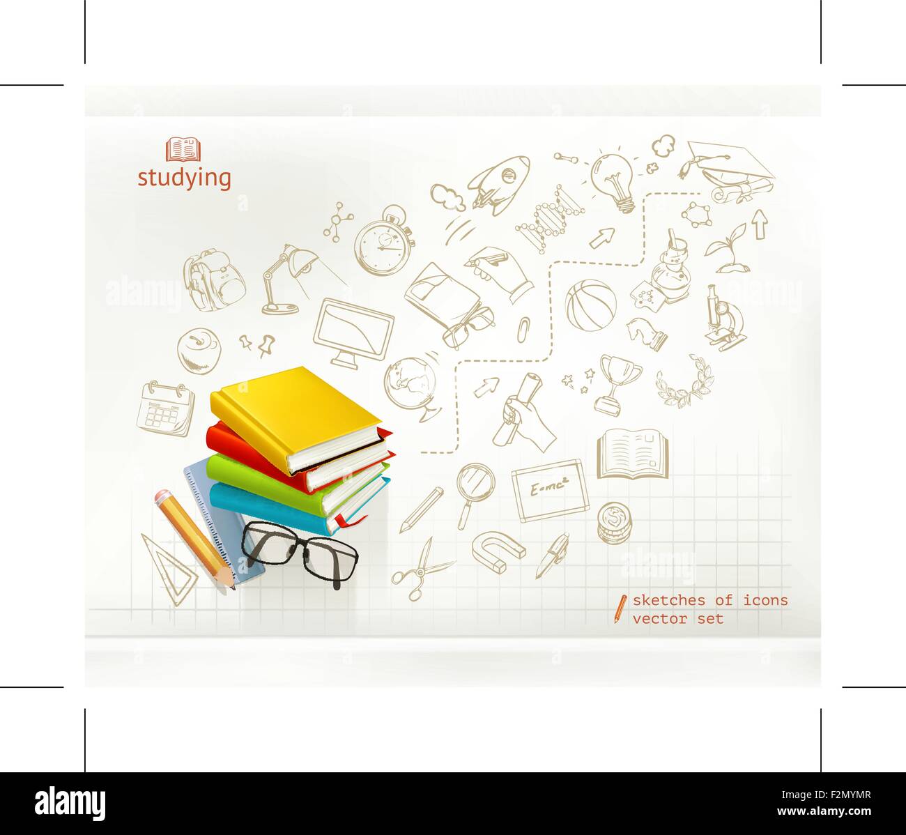 Studying and education infographics vector Stock Vector Image & Art - Alamy