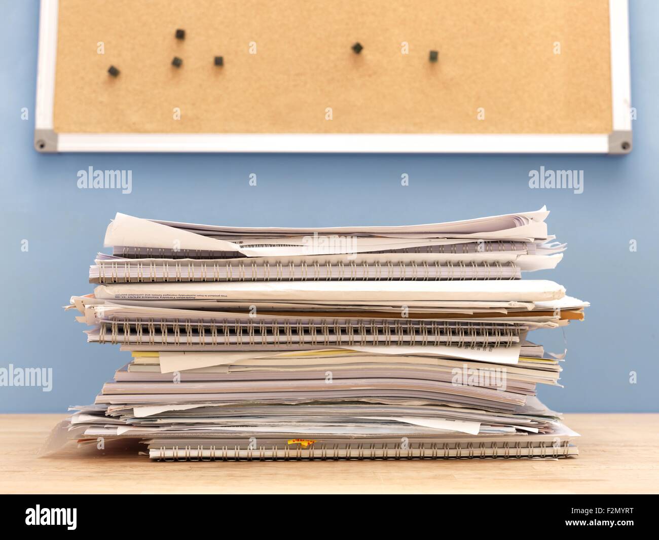 Paper piled up desk hi-res stock photography and images - Alamy