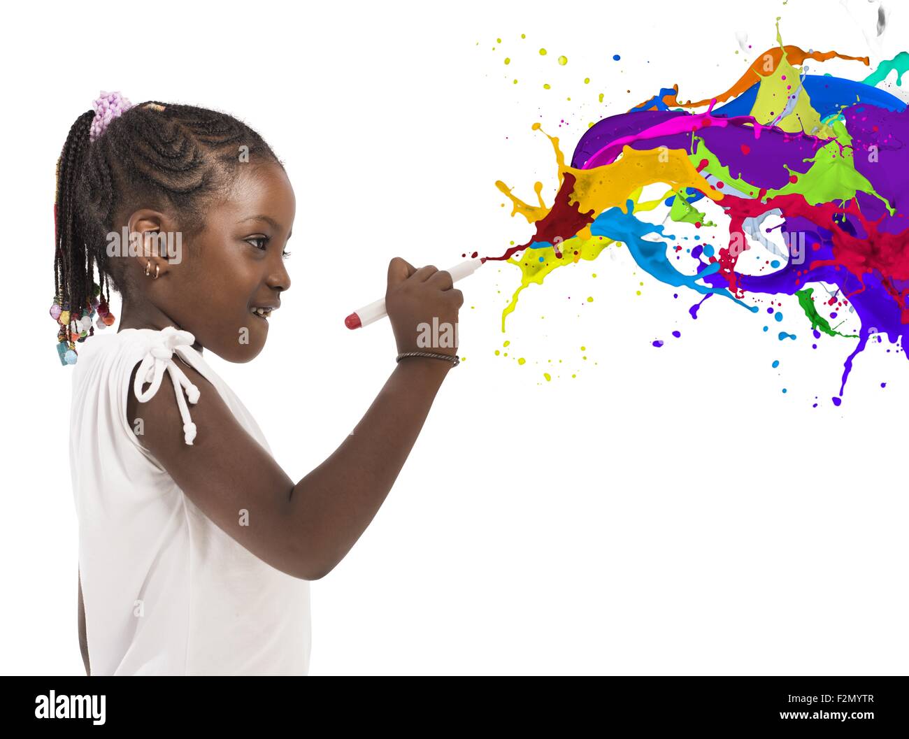 Creative little girl Stock Photo - Alamy