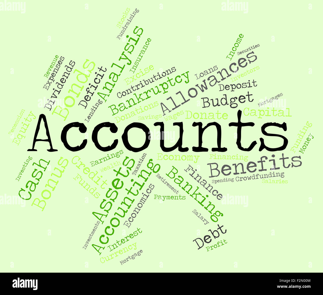 Accounts Words Showing Balancing The Books And Paying Taxes Stock Photo ...