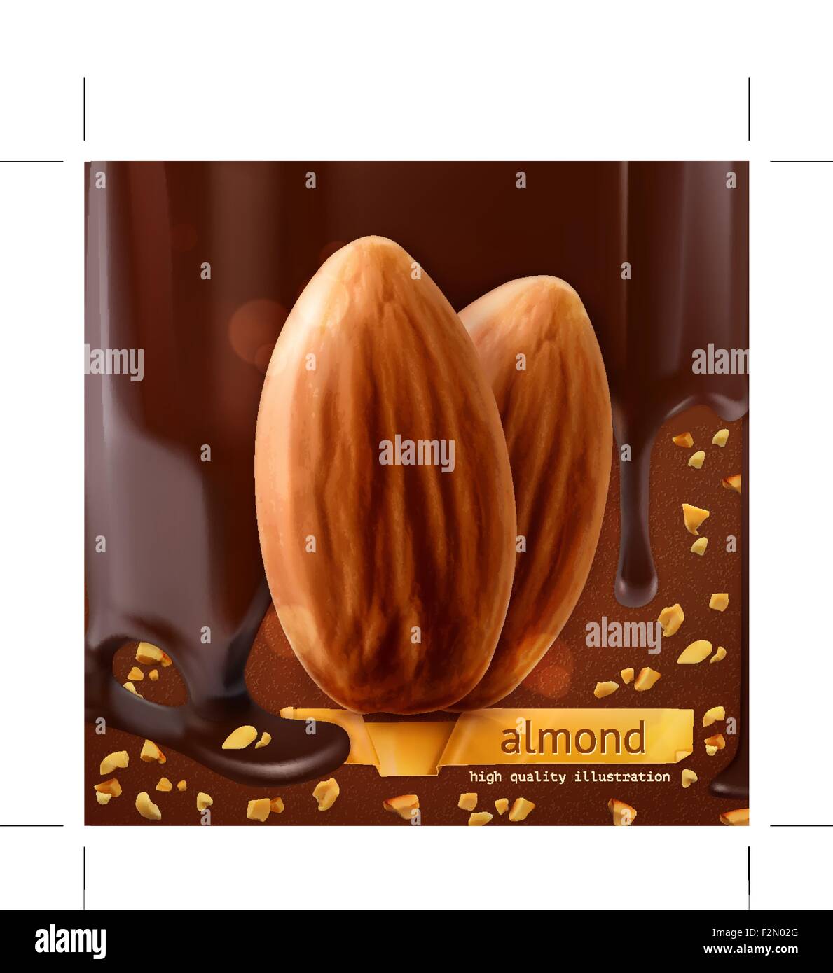 Almonds, vector background Stock Vector Image & Art - Alamy