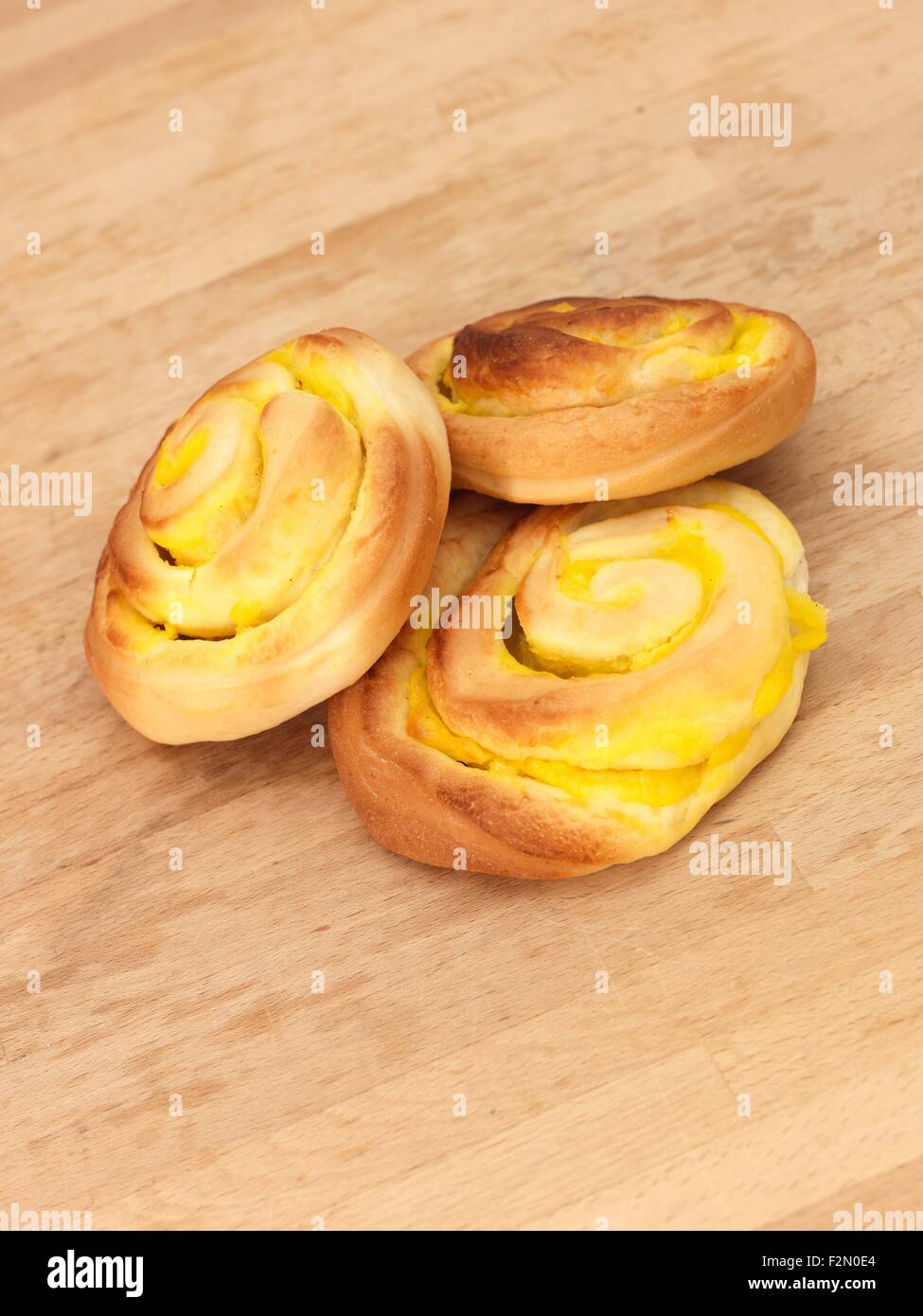 A close up shot of pastry custard scrolls Stock Photo - Alamy