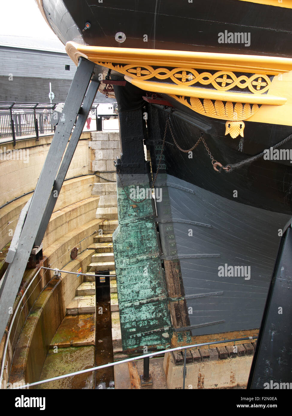 Rudder of HMS Victory Portsmouth Historic Dockyard Hampshire England UK ...
