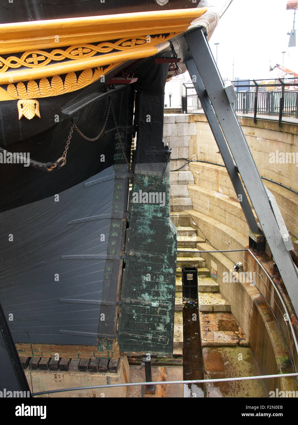Rudder of HMS Victory Portsmouth Historic Dockyard Hampshire England UK ...