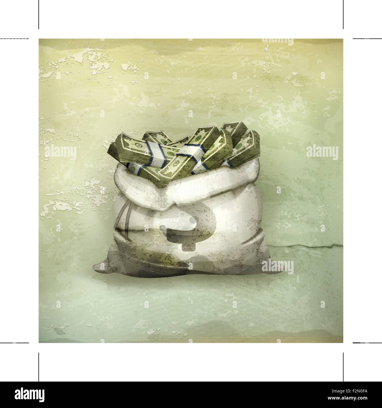 Bag of money, old-style vector Stock Vector Image & Art - Alamy