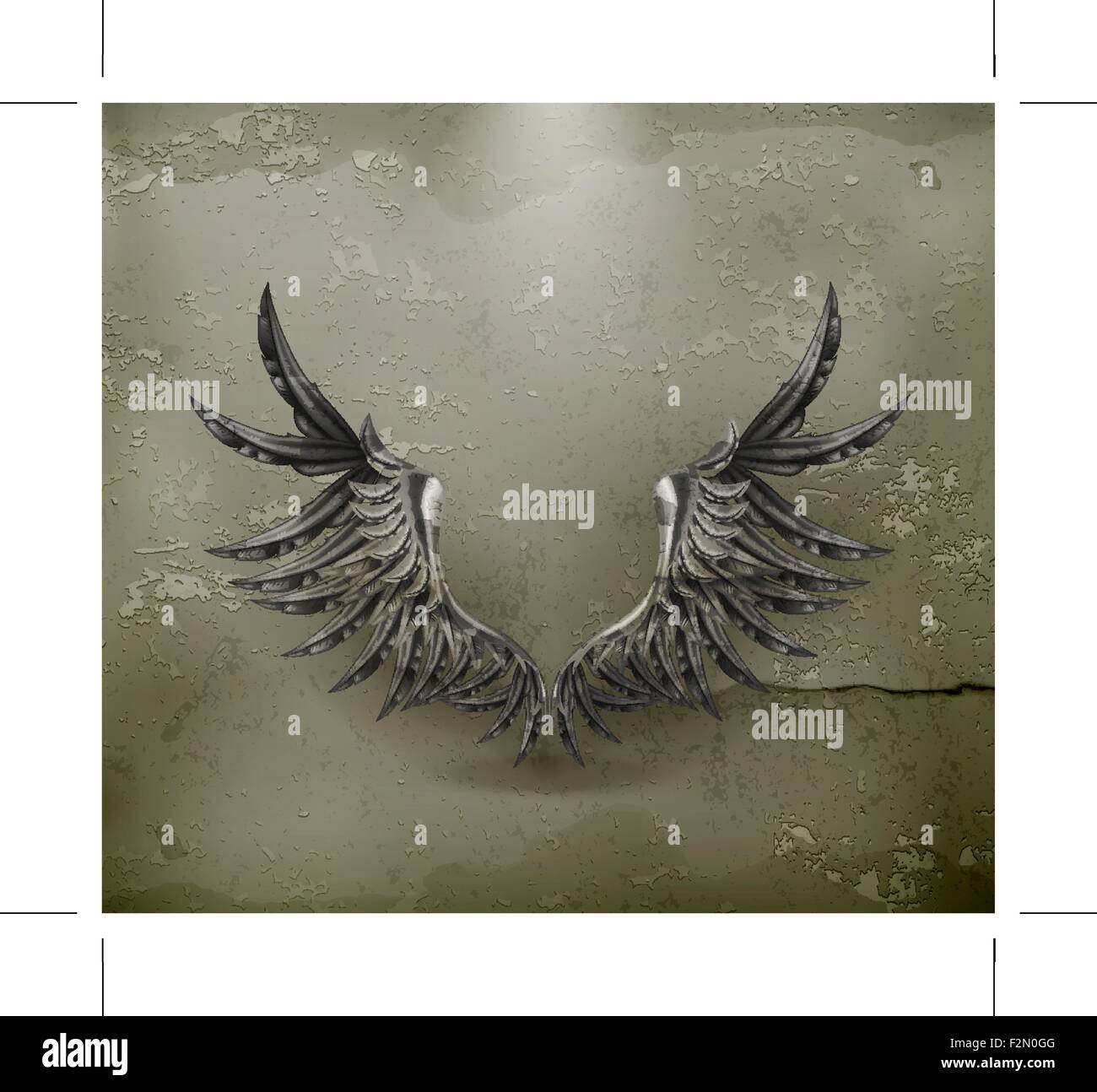 Black wings, vector Stock Vector Image & Art - Alamy