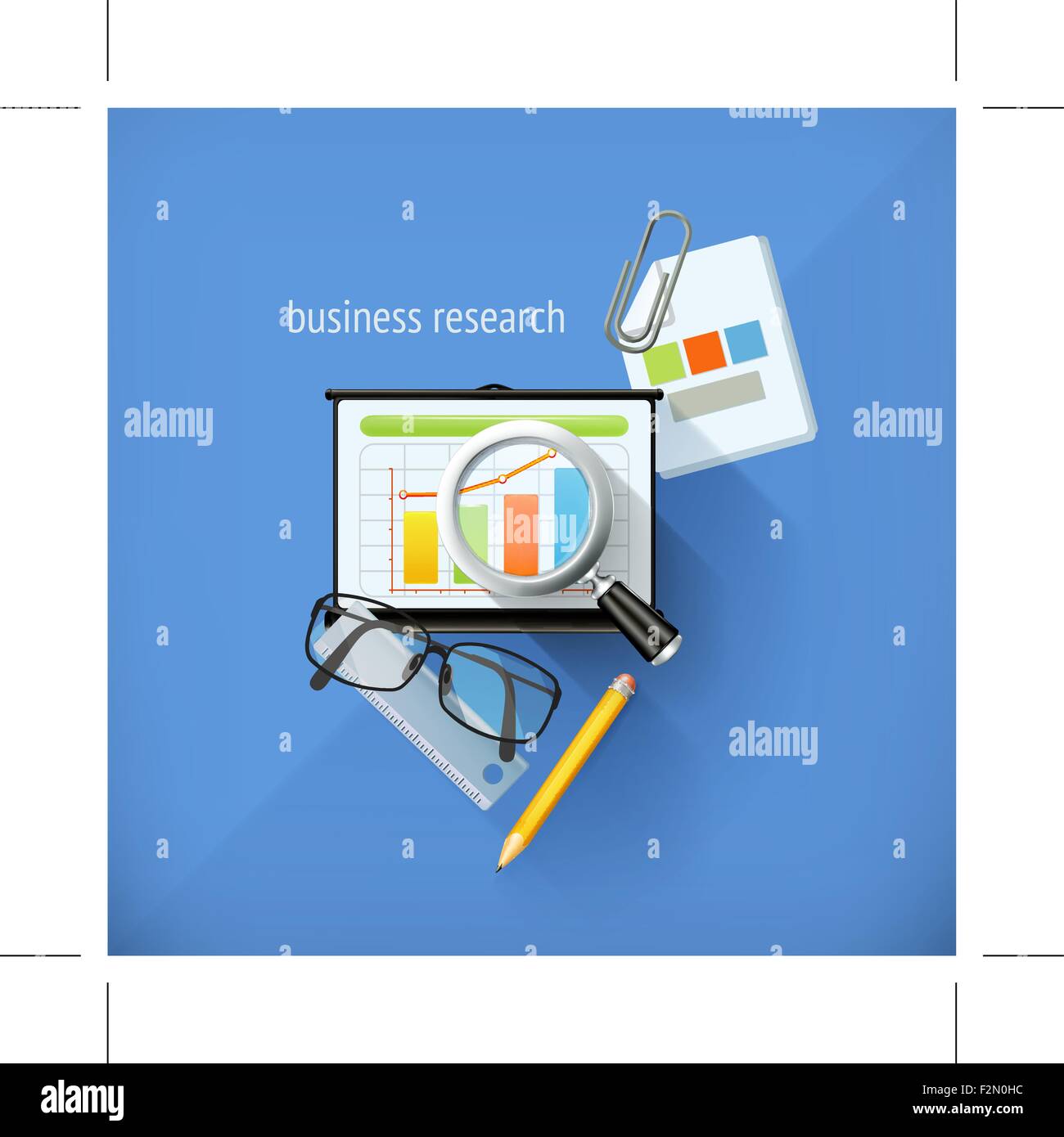 Start-up business research, analysis and solution, flat design, vector ...