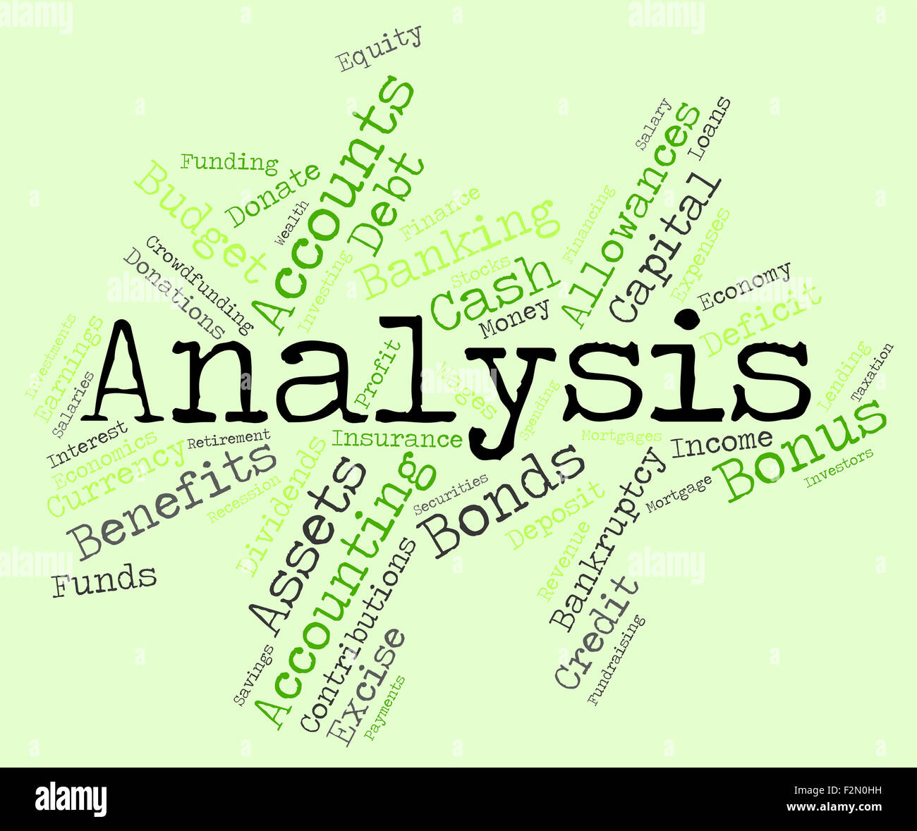 Analysis Word Showing Data Analytics And Text Stock Photo - Alamy