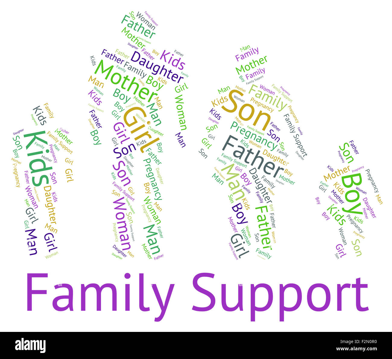 Family Support Indicating Blood Relation And Information Stock Photo ...